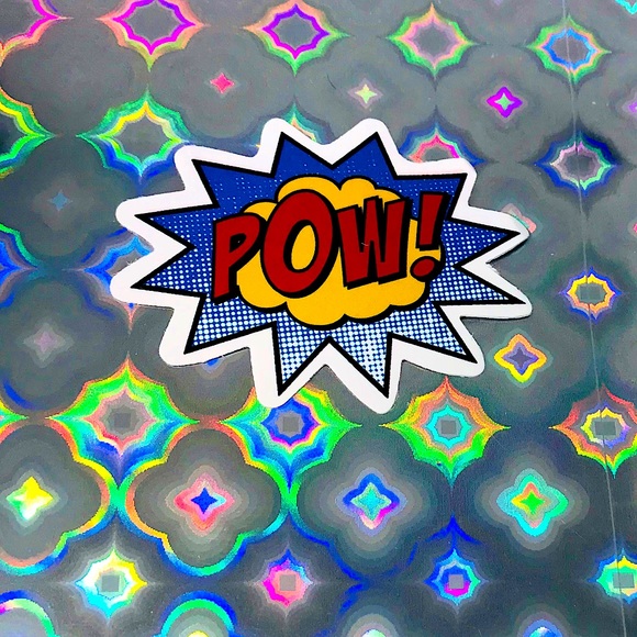 Wall Decor | Pow Action Bubble Comic Book Vibes Contrast Sticker | Poshmark